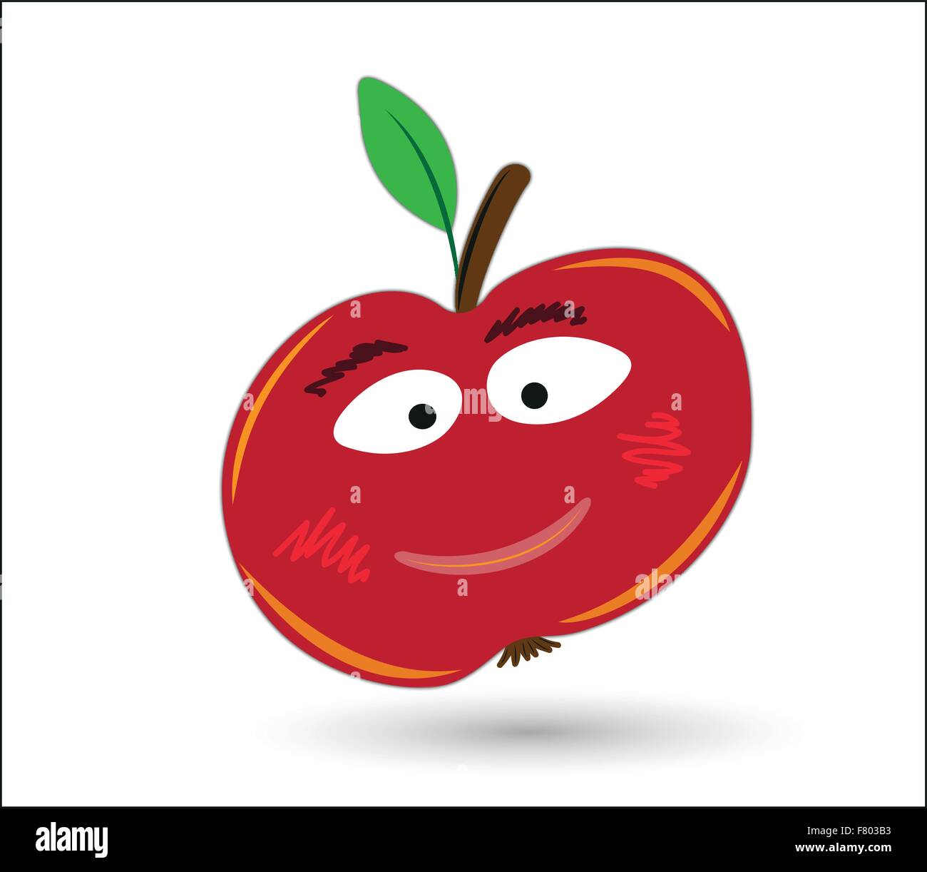 Clipart Apple With Face Clipart