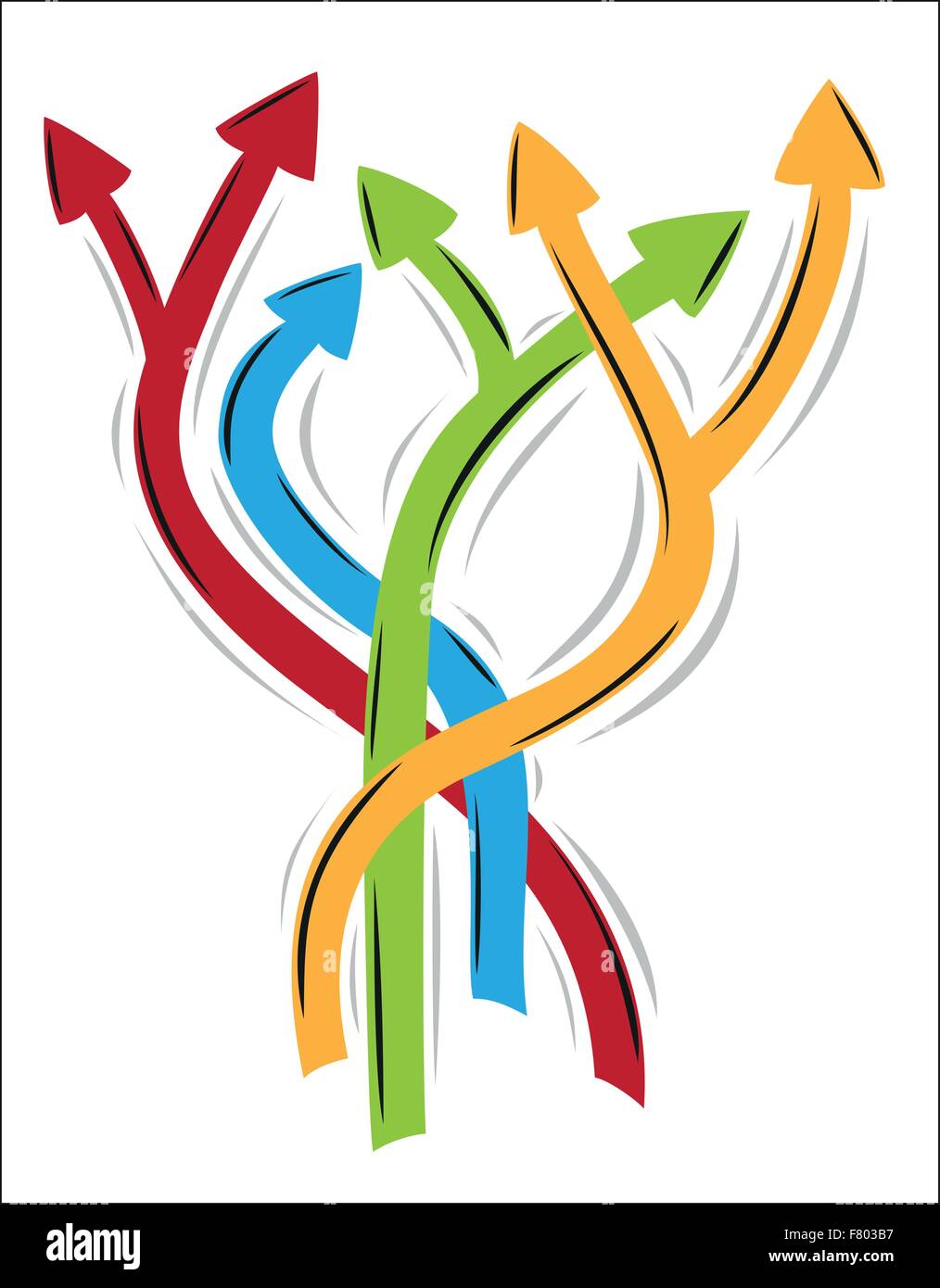 many arrows - many ways Stock Vector Image & Art - Alamy