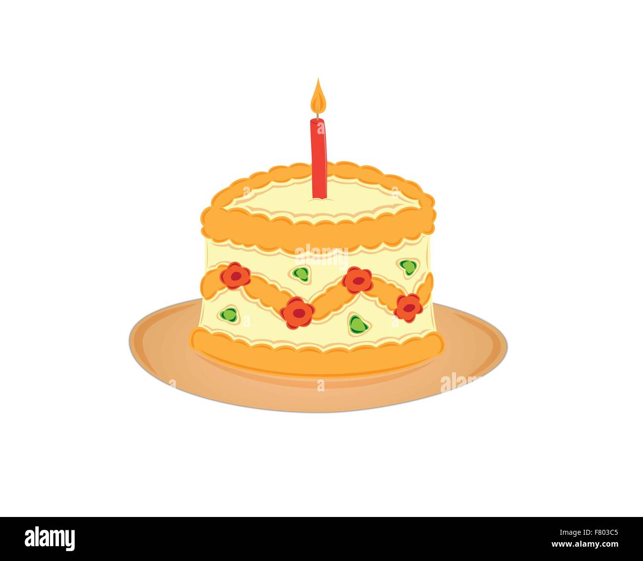 One birthday candle cartoon hi-res stock photography and images - Alamy