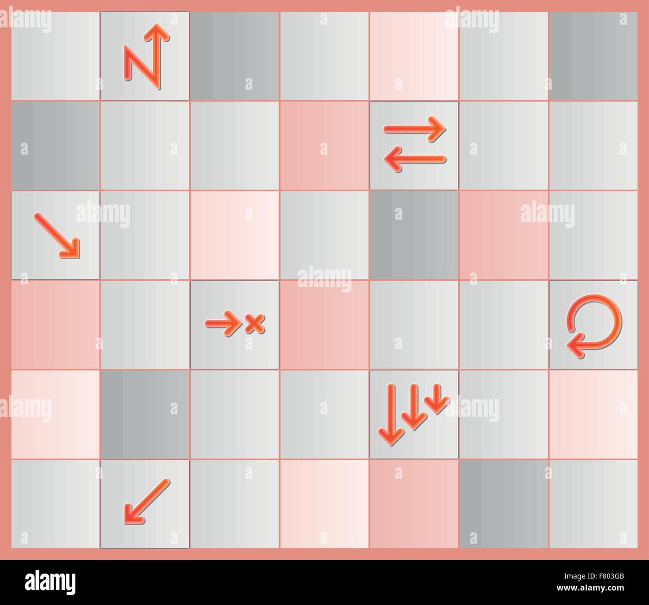 board with different tiles and arrows Stock Vector Image & Art - Alamy