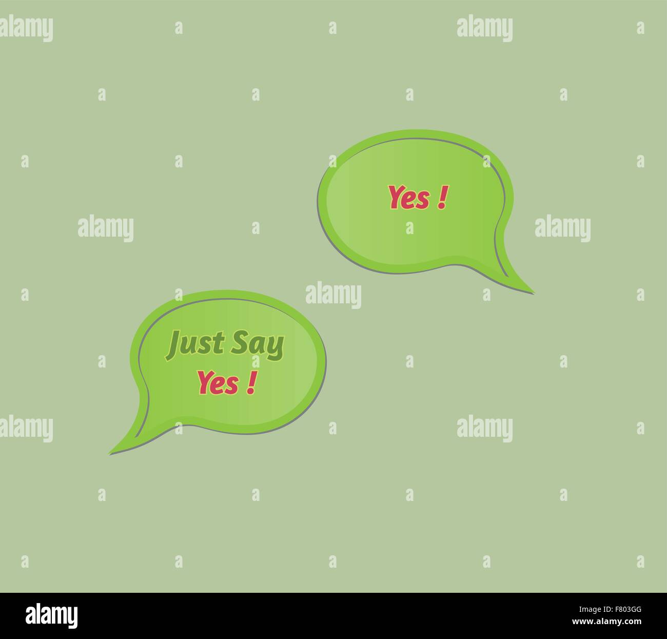 speak bubble with Just say yes, and answer Yes Stock Vector Image & Art ...