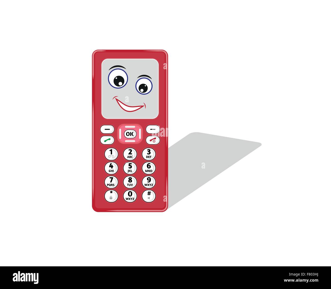 comic phone with eye and smile Stock Vector Image & Art - Alamy