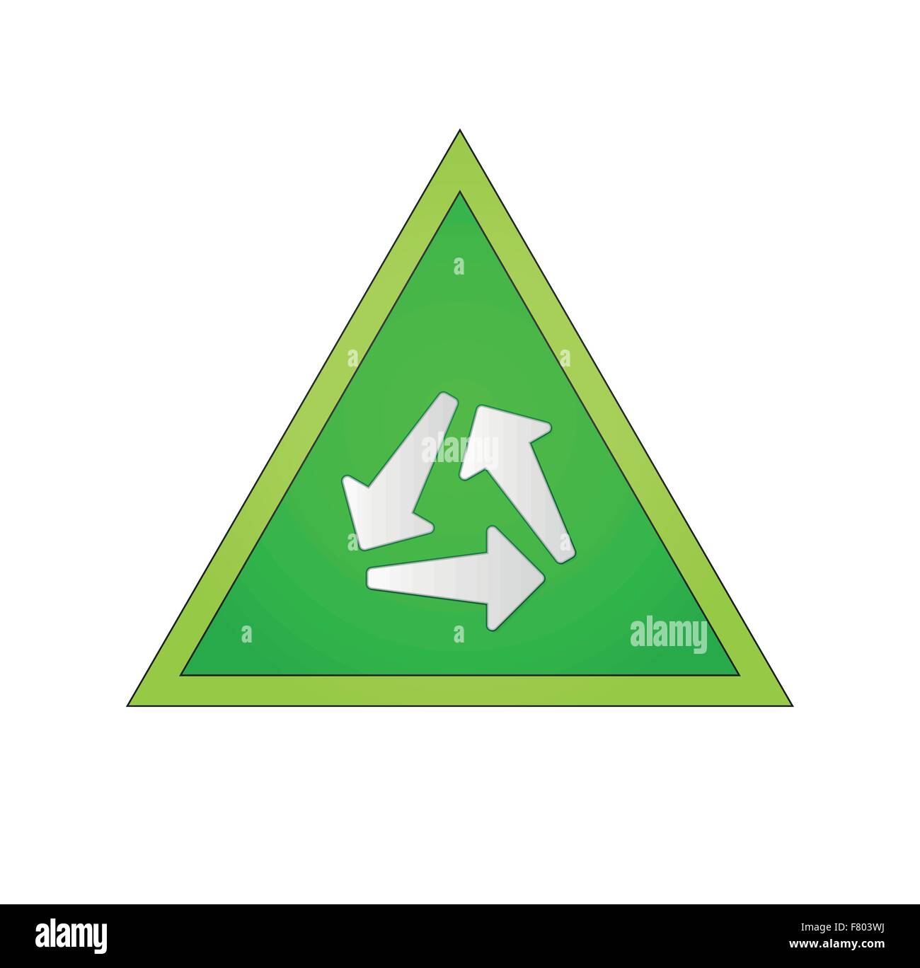 Eco sign arrow triangle Cut Out Stock Images & Pictures - Alamy
