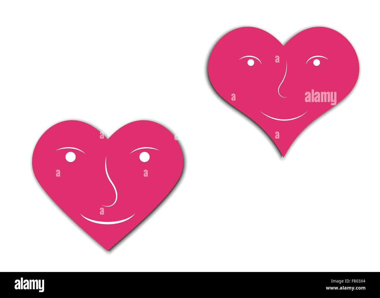 hearts with face Stock Vector Image & Art - Alamy
