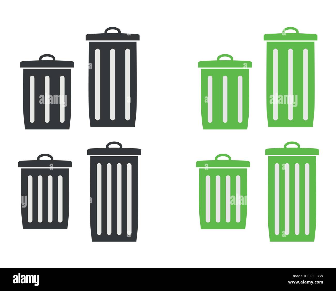 Trash can Stock Vector Images - Alamy