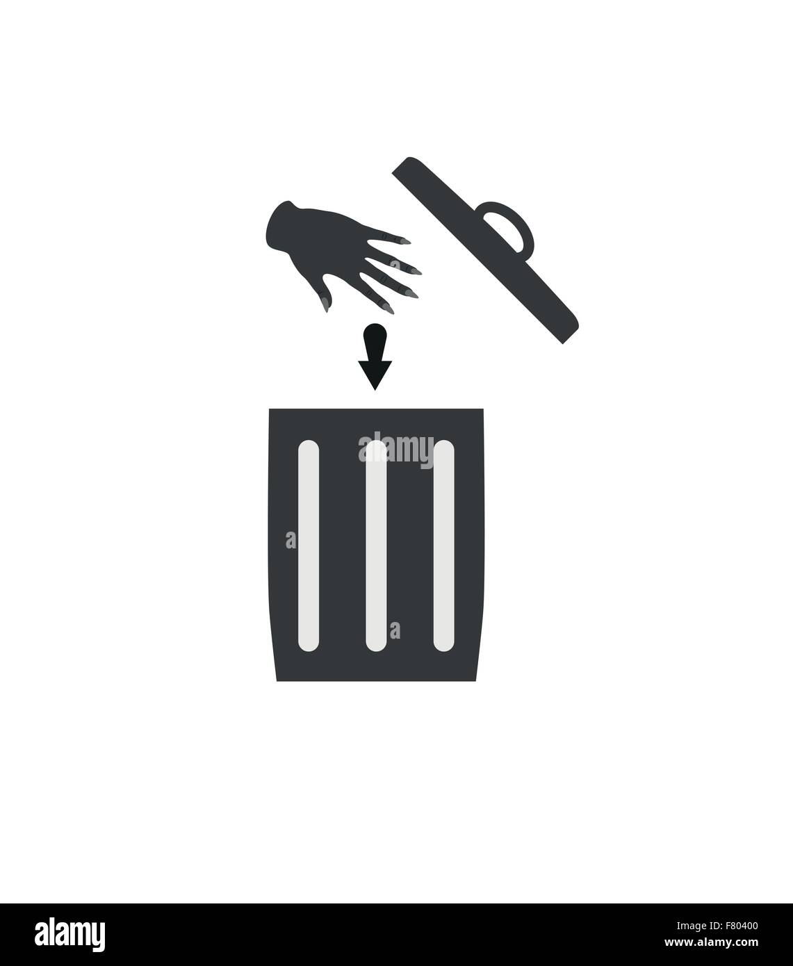 Hand trash Cut Out Stock Images & Pictures - Alamy