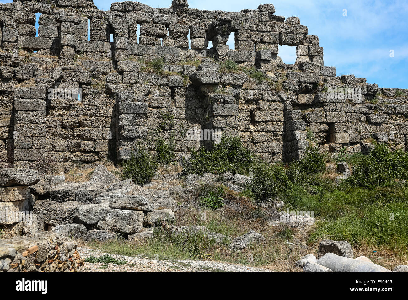 Ancient Side ruins in Turkey Kemer Antalya Stock Photo - Alamy