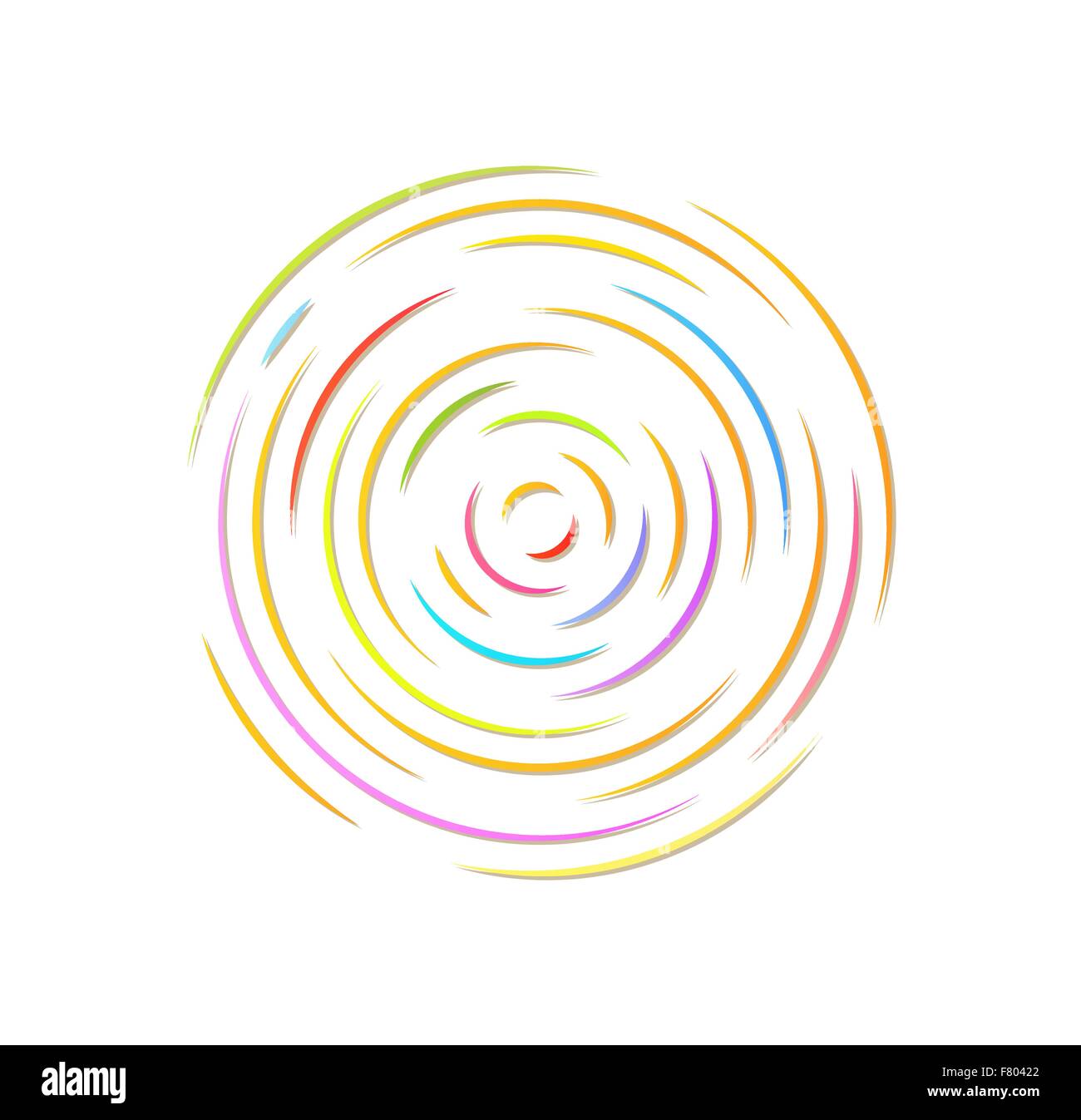 circle with color rounded lines Stock Vector Image & Art - Alamy