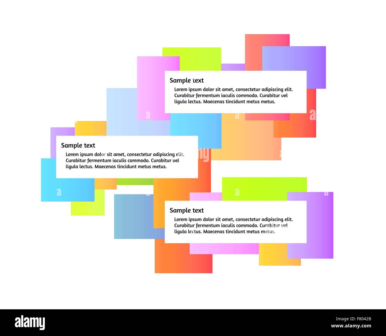 color graphic with three boxes Stock Vector Image & Art - Alamy