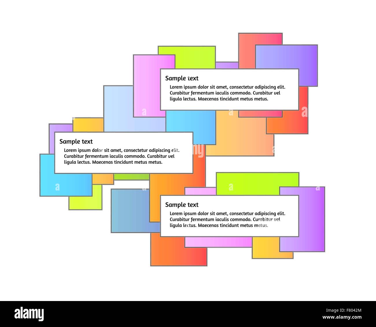 color graphic with three boxes Stock Vector Image & Art - Alamy