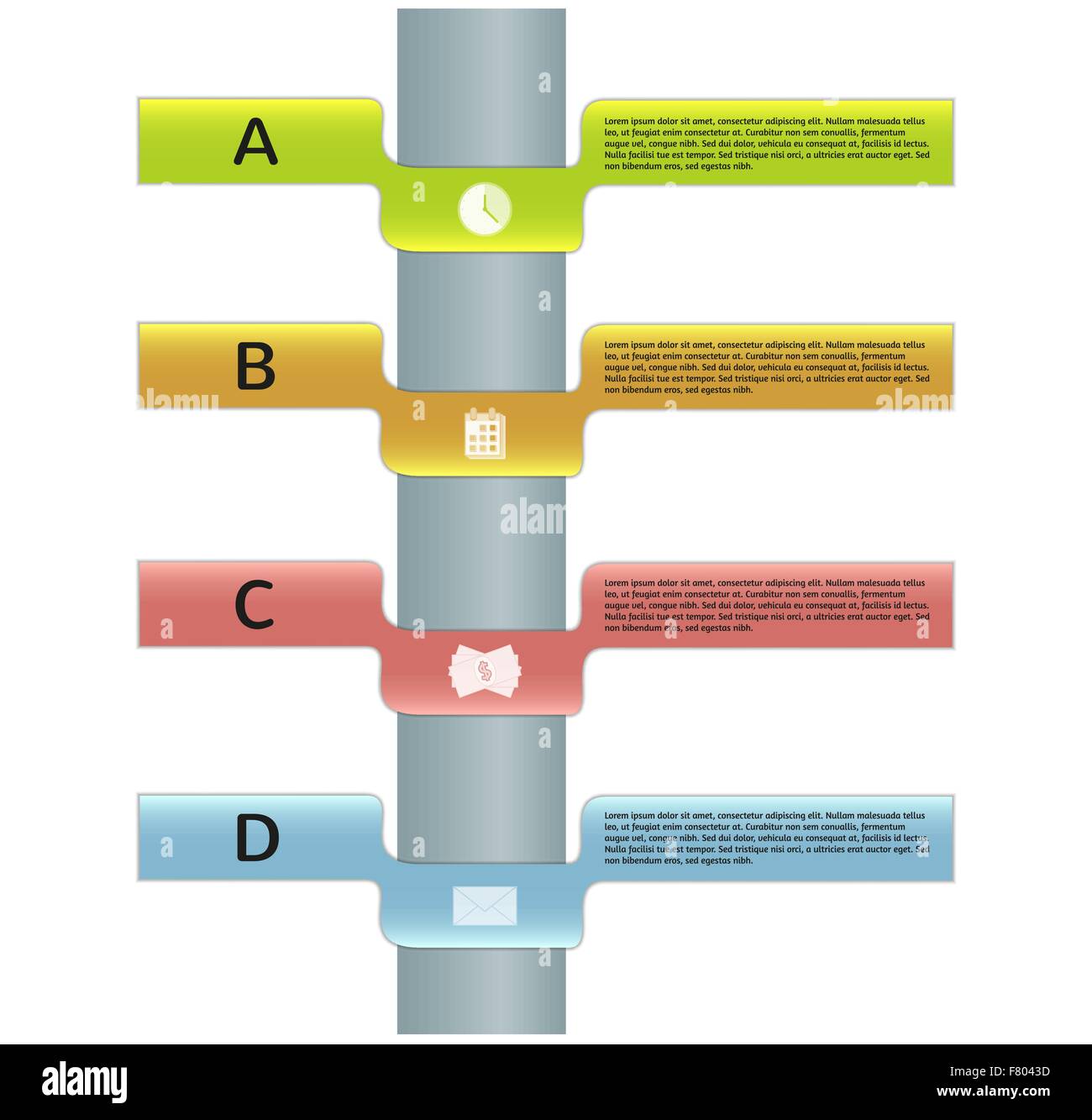 four labels with informations Stock Vector Image & Art - Alamy