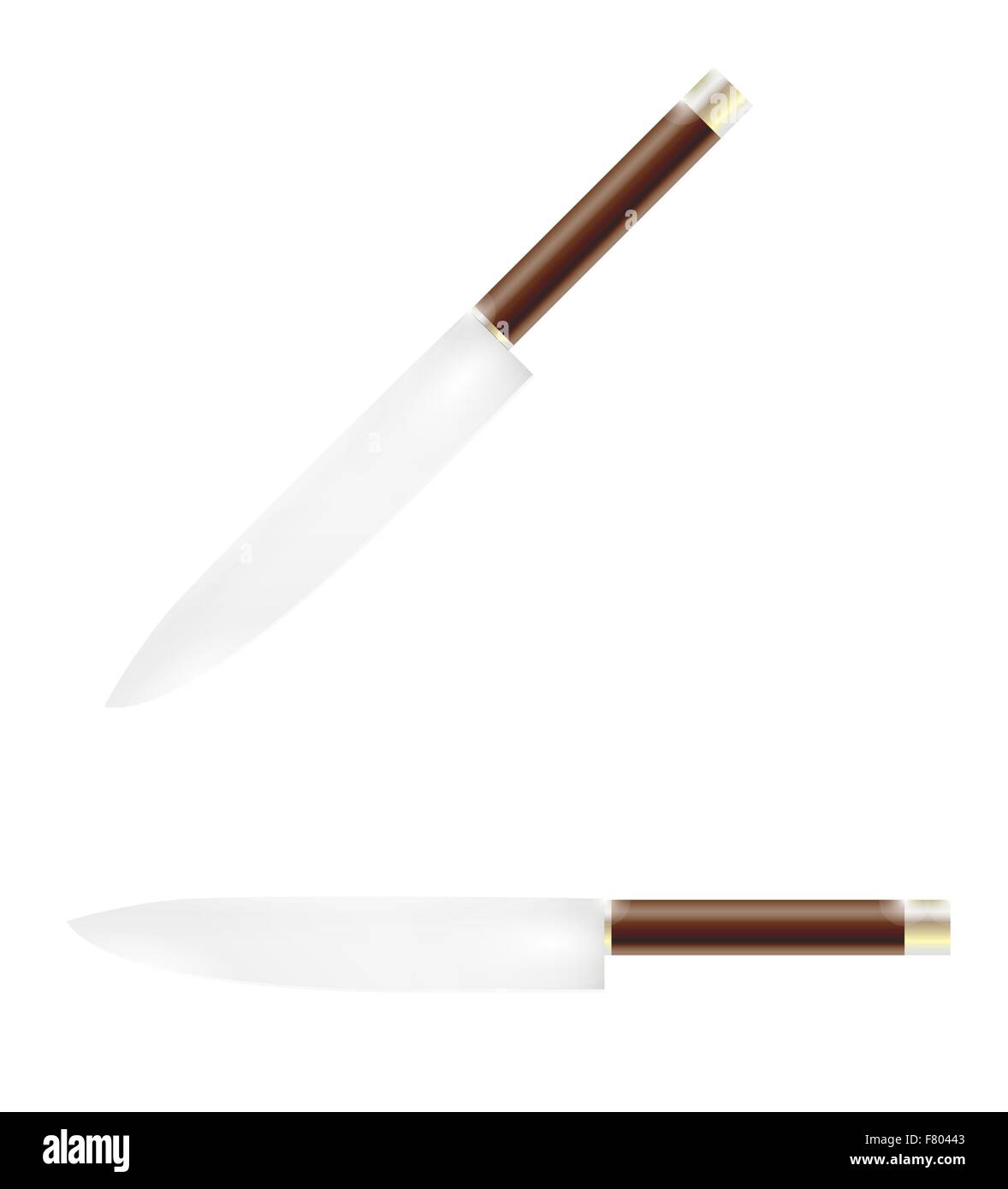 Knife wooden handle on Stock Vector Images - Alamy