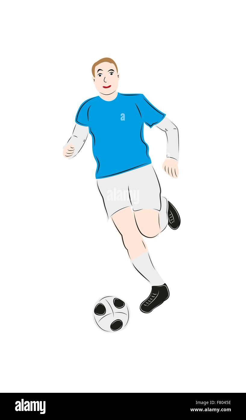 Young football player Stock Vector Images - Alamy