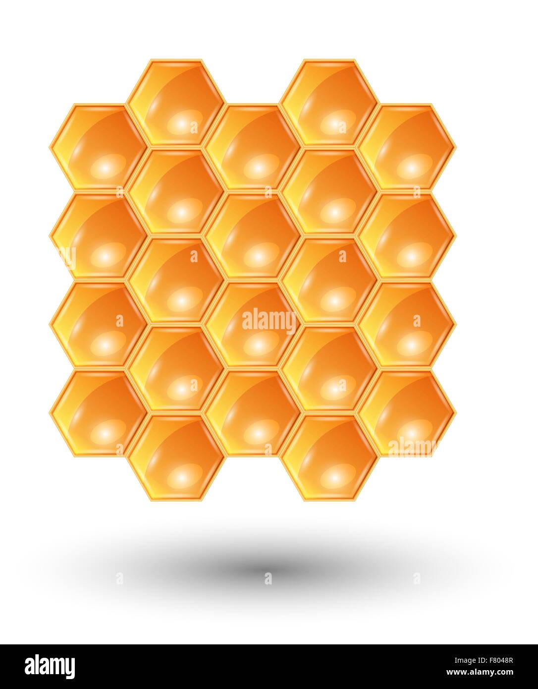 Fresh honeycomb Stock Vector Images - Alamy