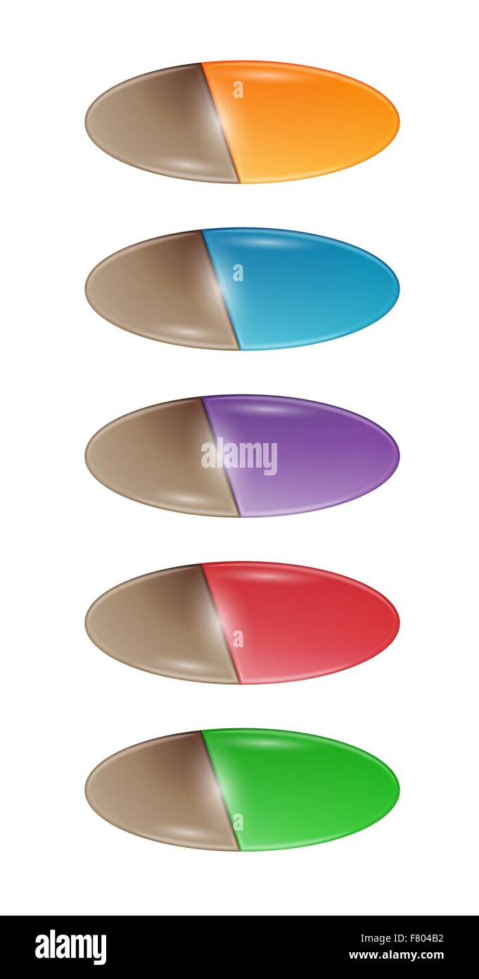 set of five labels or buttons with two colors Stock Vector Image & Art ...