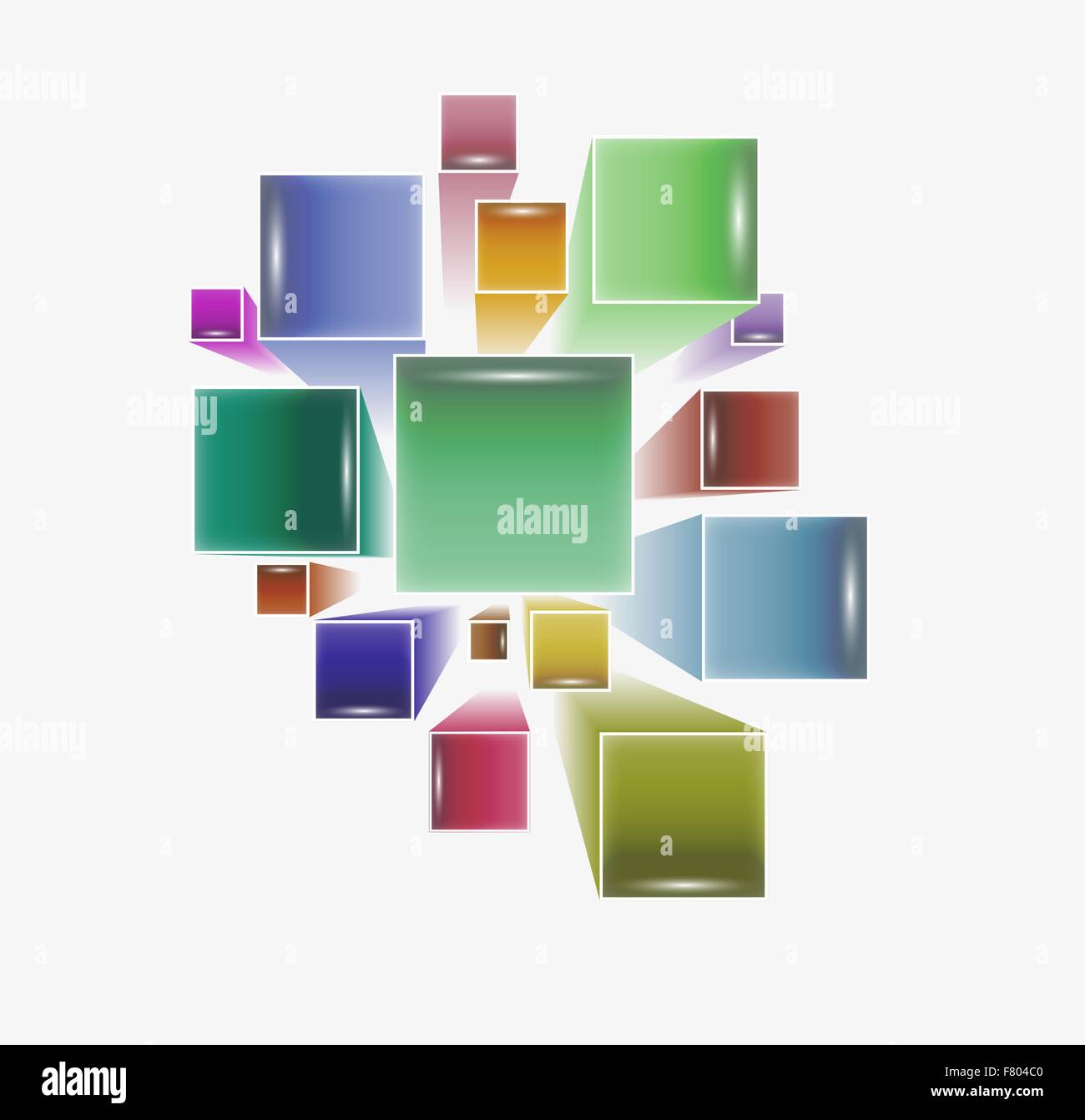 three dimensional squares Stock Vector Image & Art - Alamy