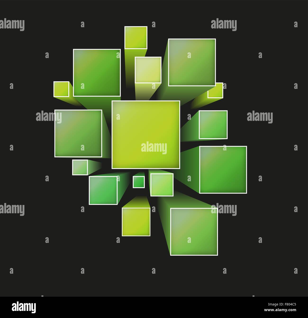 three dimensional squares Stock Vector Image & Art - Alamy