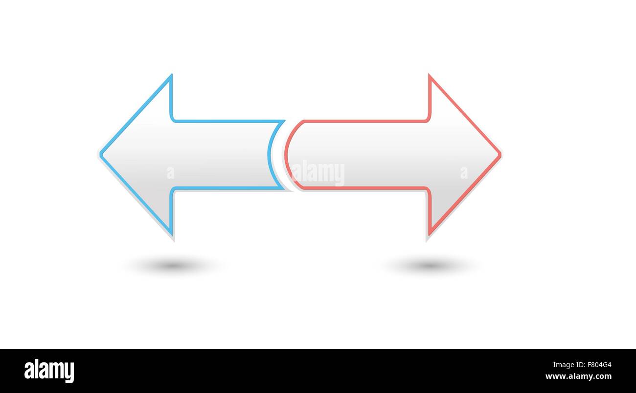 two inverse arrows Stock Vector Image & Art - Alamy