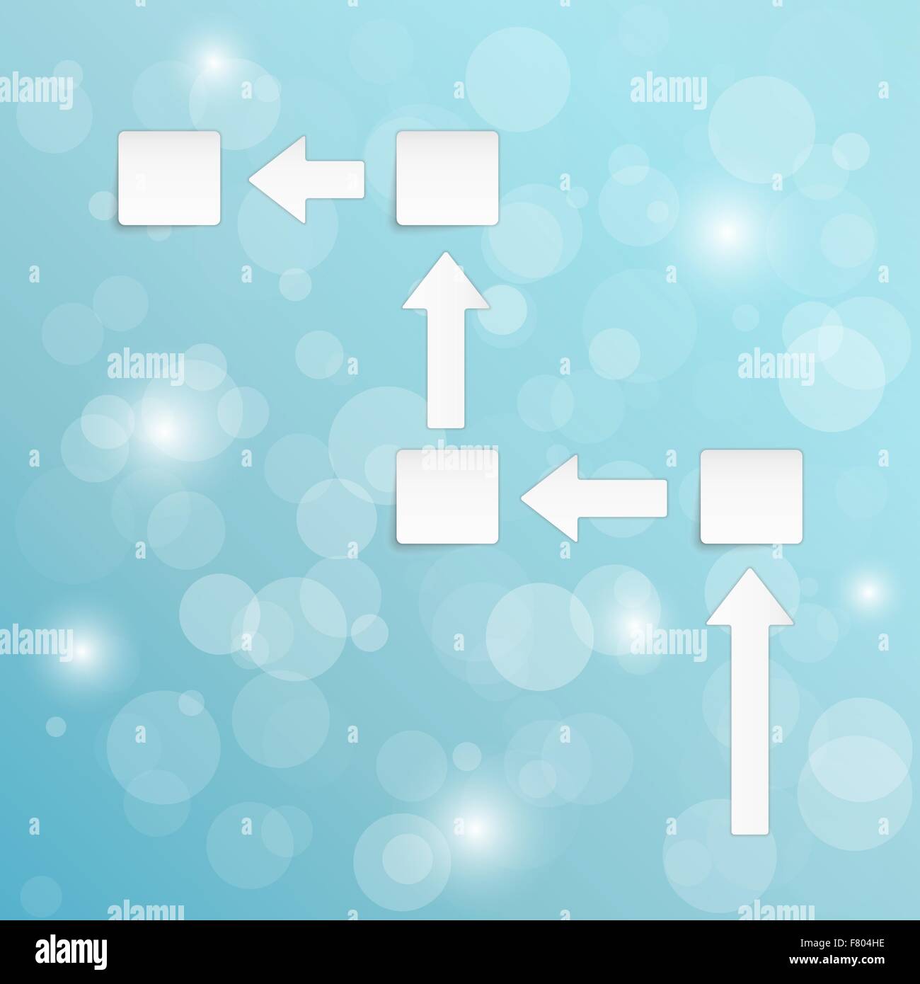 background with blank paper blocks and arrows Stock Vector Image & Art ...