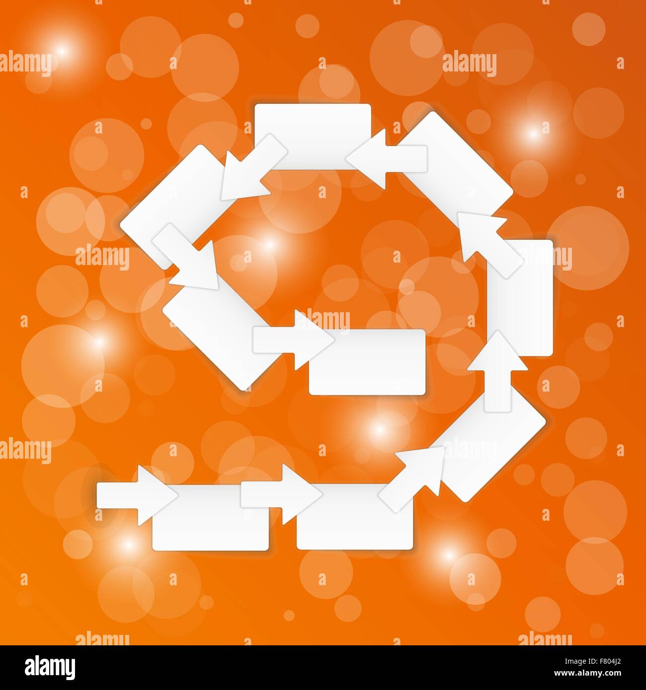 background with blank paper blocks and arrows Stock Vector Image & Art ...