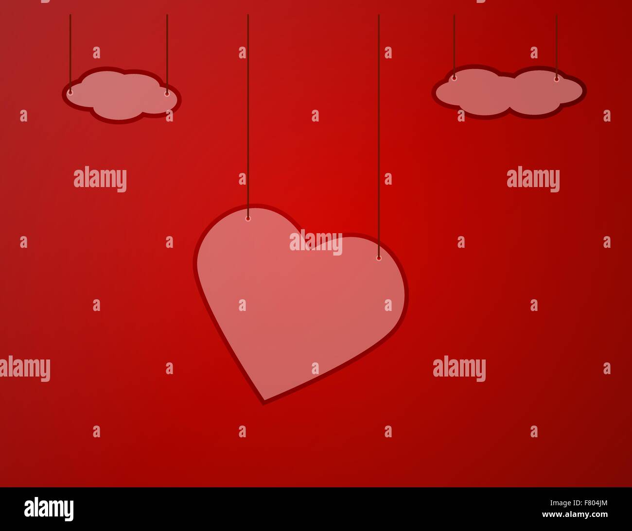 red background with heart Stock Vector Image & Art - Alamy