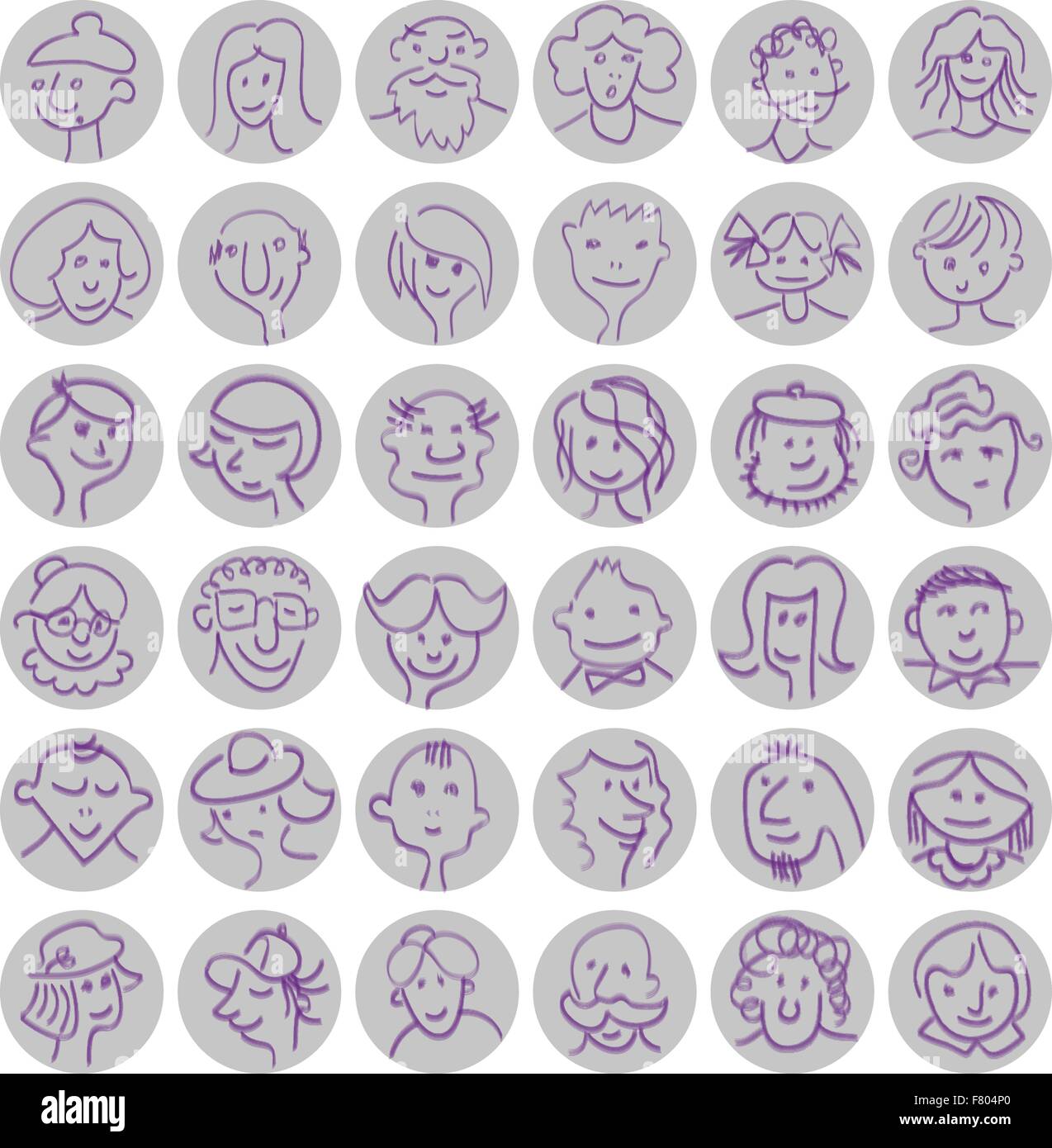 Avatars vector sketch collection of hi-res stock photography and images ...