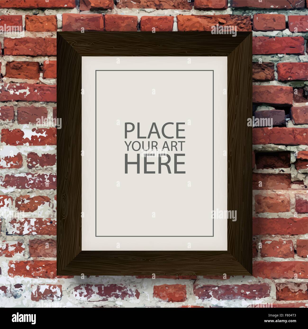 Picture frame on brick wall hi-res stock photography and images - Alamy