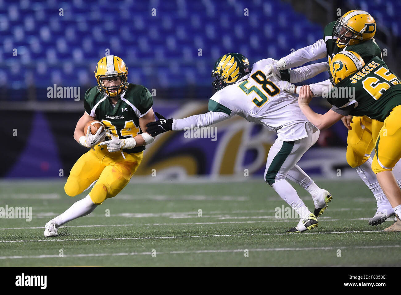 Baltimore, MD, USA. 03rd Dec, 2015. Damascus running back Jake Funk (34 ...