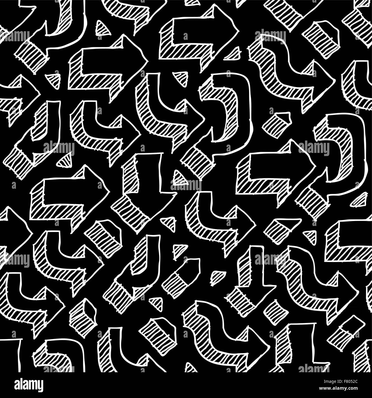 Arrows pattern Black and White Stock Photos & Images - Alamy