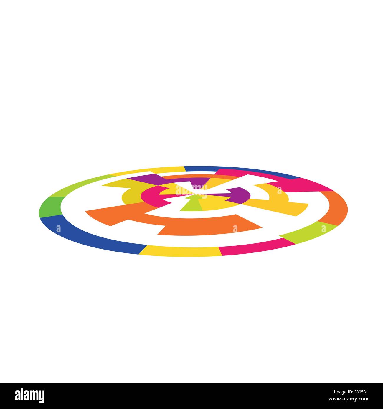 Color Circle Perspective. Design Element Template Stock Vector Image ...
