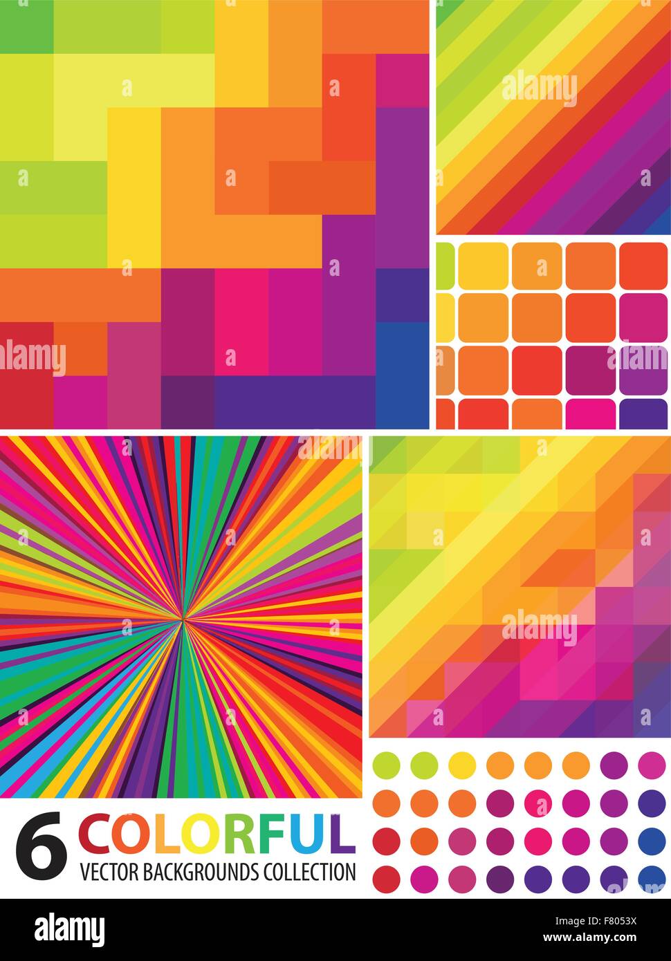 Multi-colored Abstract Backgrounds Collection Stock Vector Image & Art ...