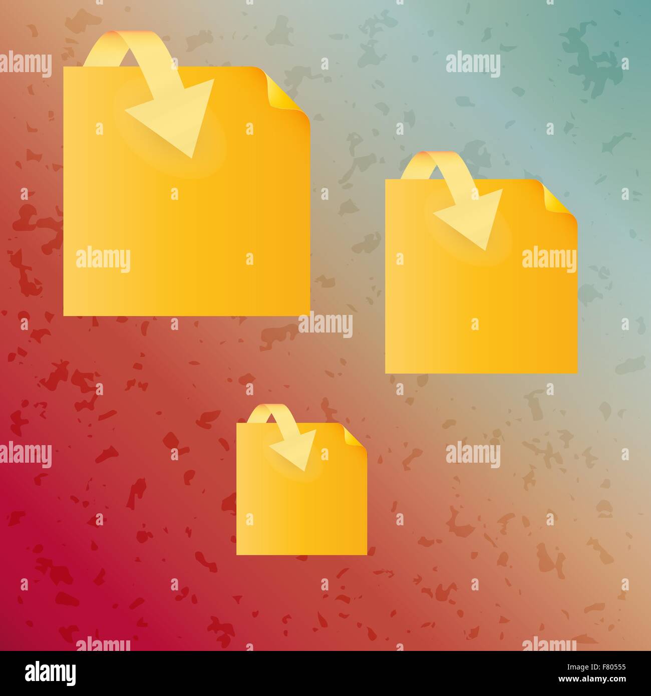 spotted background and yellow paper with arrow Stock Vector Image & Art ...