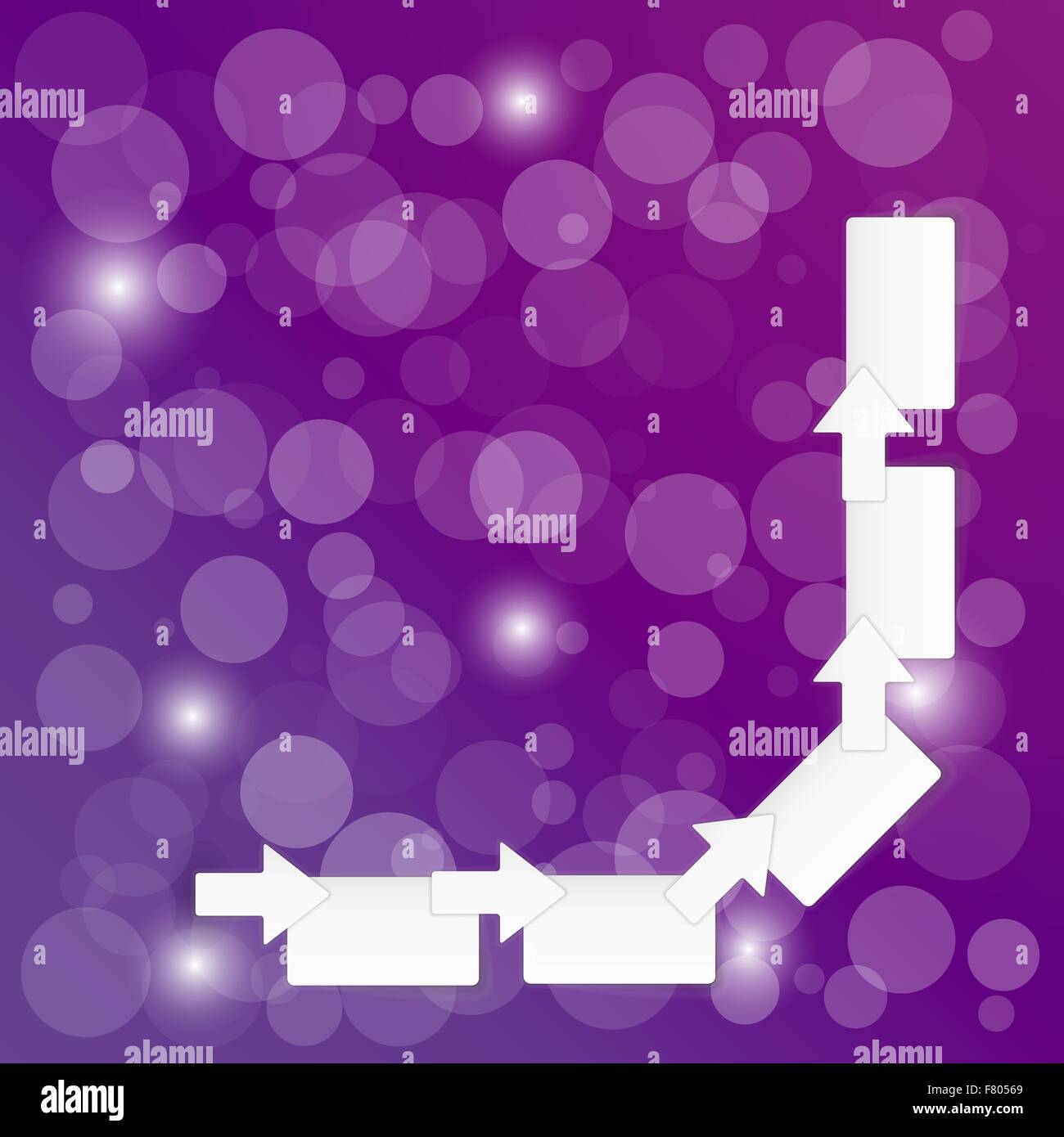 background with blank paper blocks and arrows Stock Vector Image & Art ...