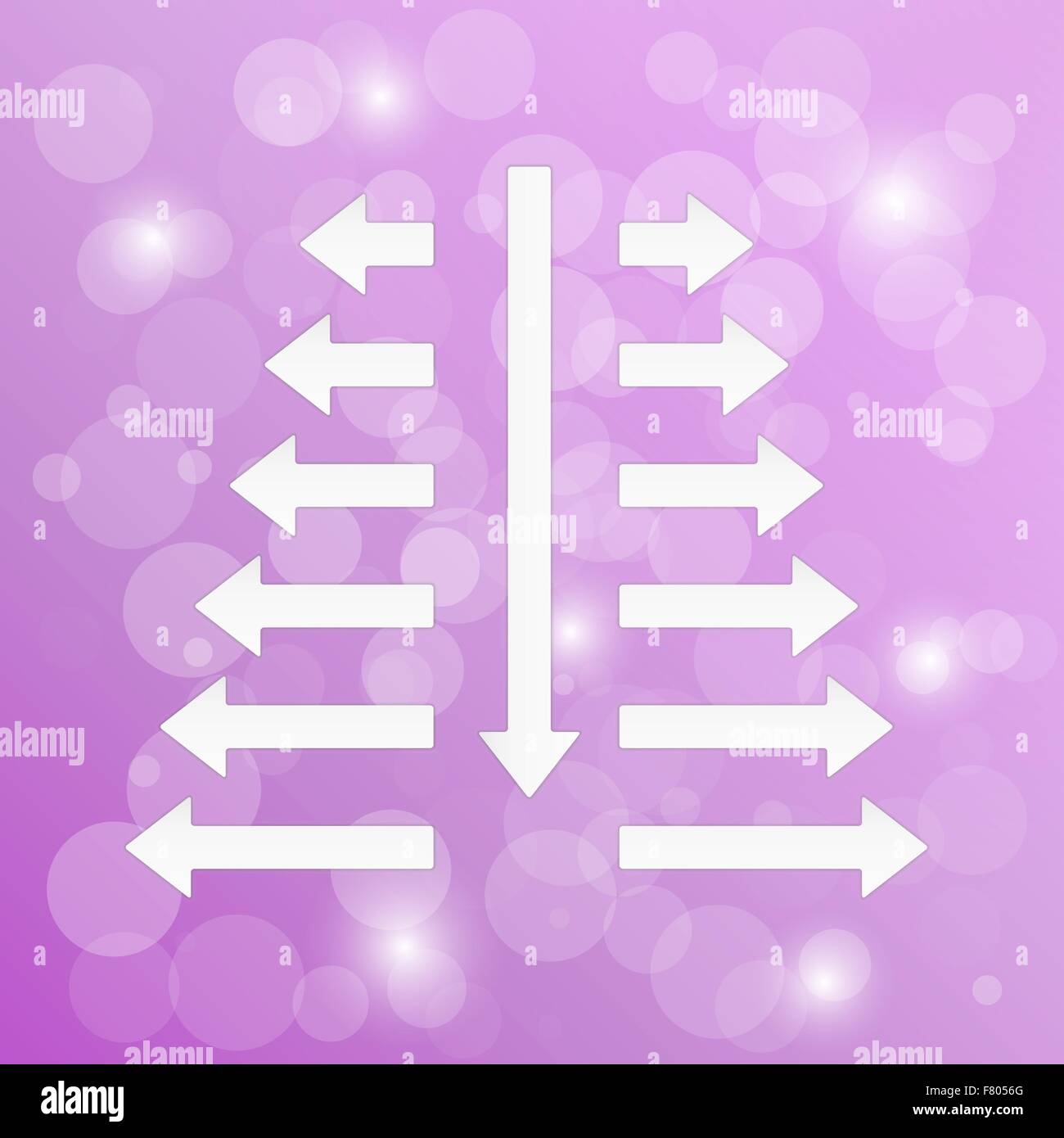 Diverge arrows hi-res stock photography and images - Alamy