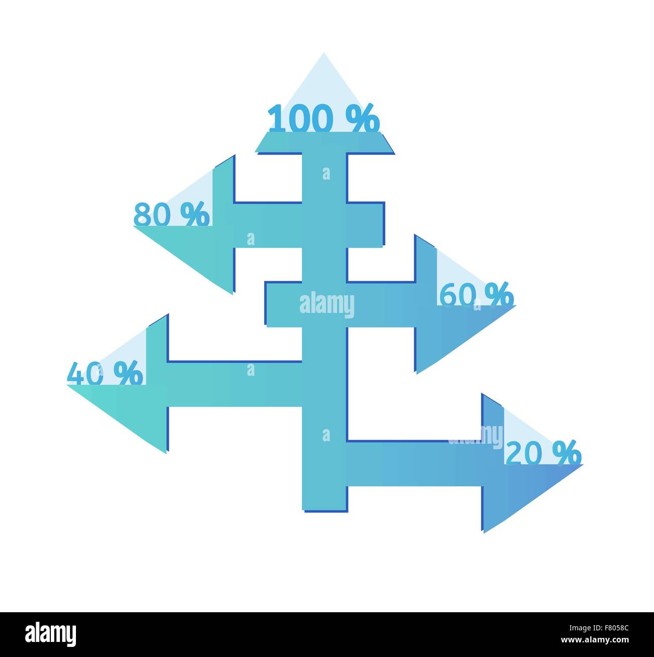 Percentage sign and arrow Stock Vector Images - Alamy