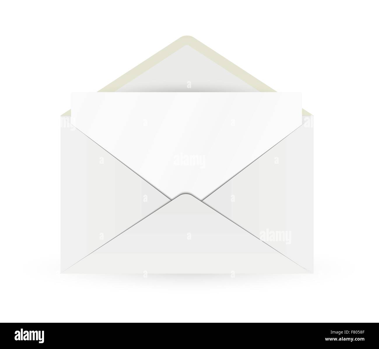 White blank open envelope hi-res stock photography and images - Alamy