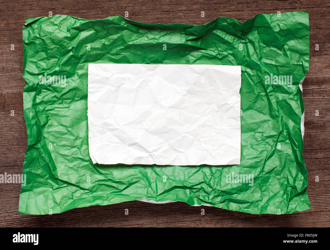 Green Crumpled paper Stock Photo - Alamy