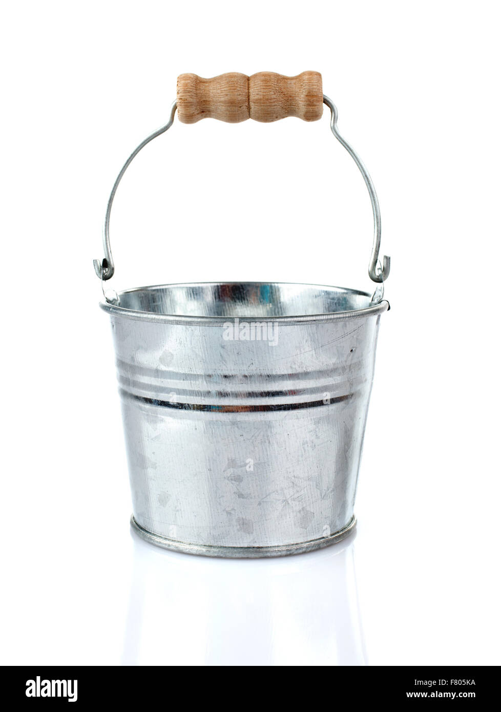 Metal bucket isolated on white Stock Photo - Alamy