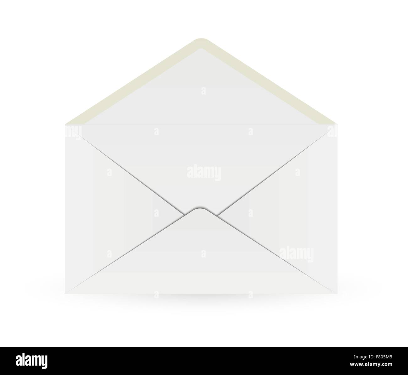 White blank open envelope hi-res stock photography and images - Alamy