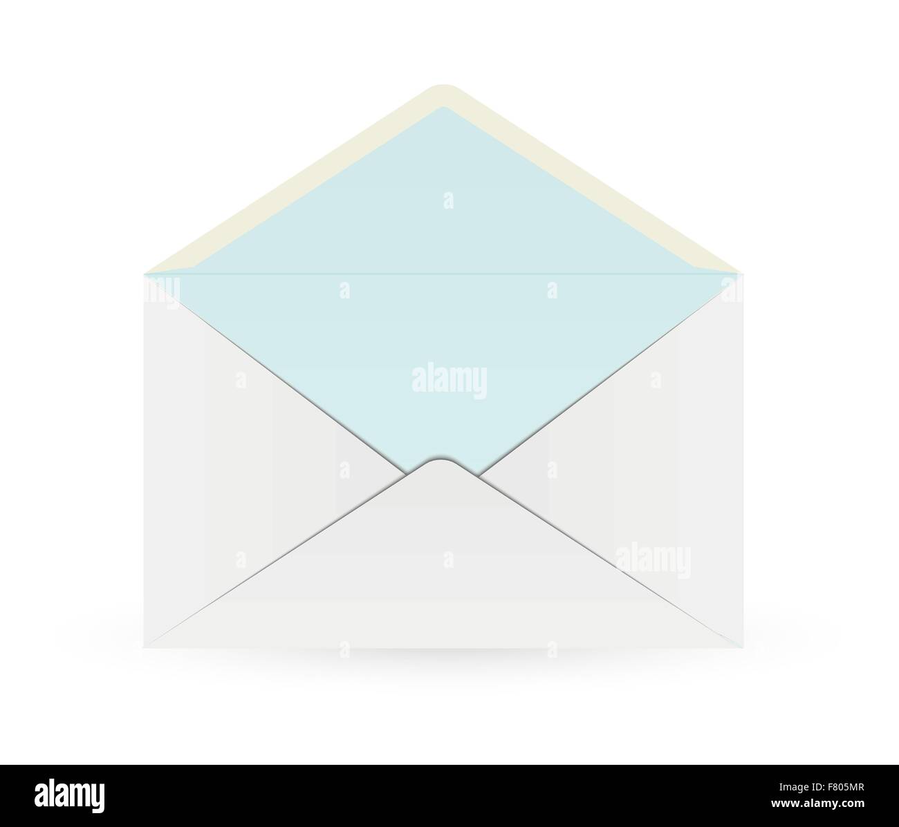 white envelope with blue inner part Stock Vector Image & Art - Alamy