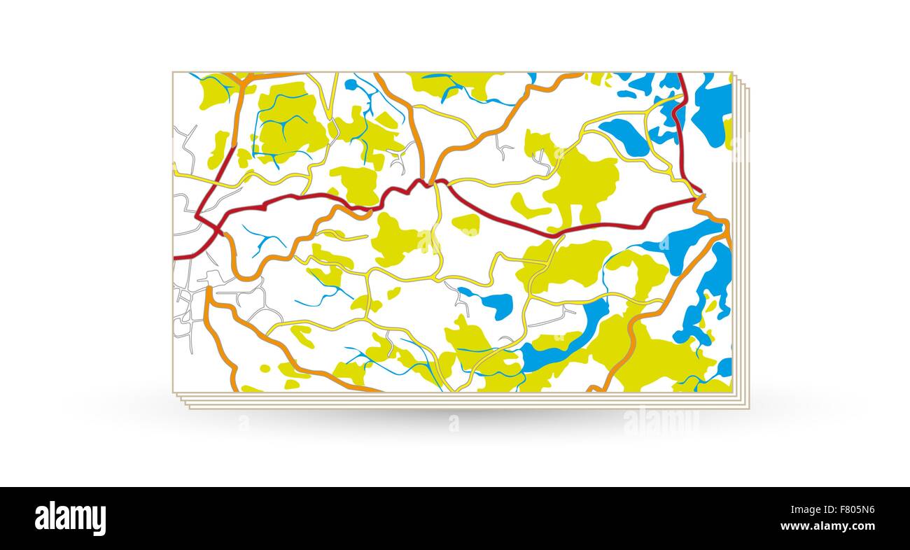 Straight map Stock Vector Images - Alamy