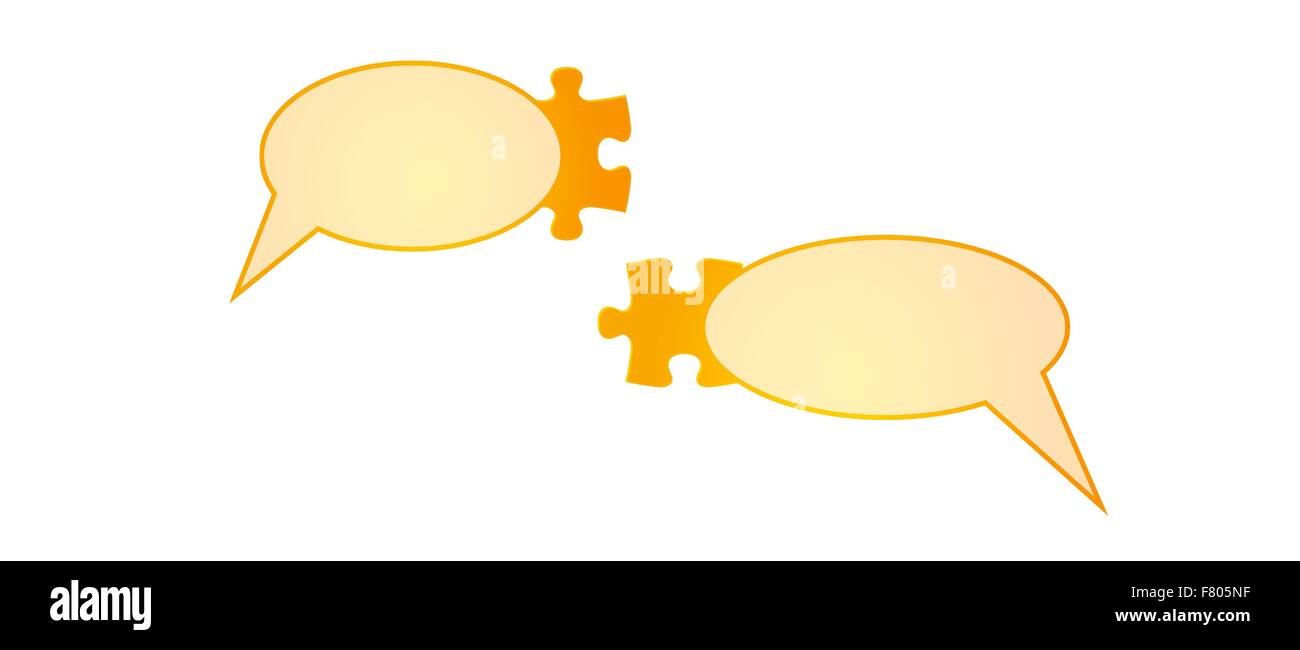 Chat puzzle pieces hi-res stock photography and images - Alamy