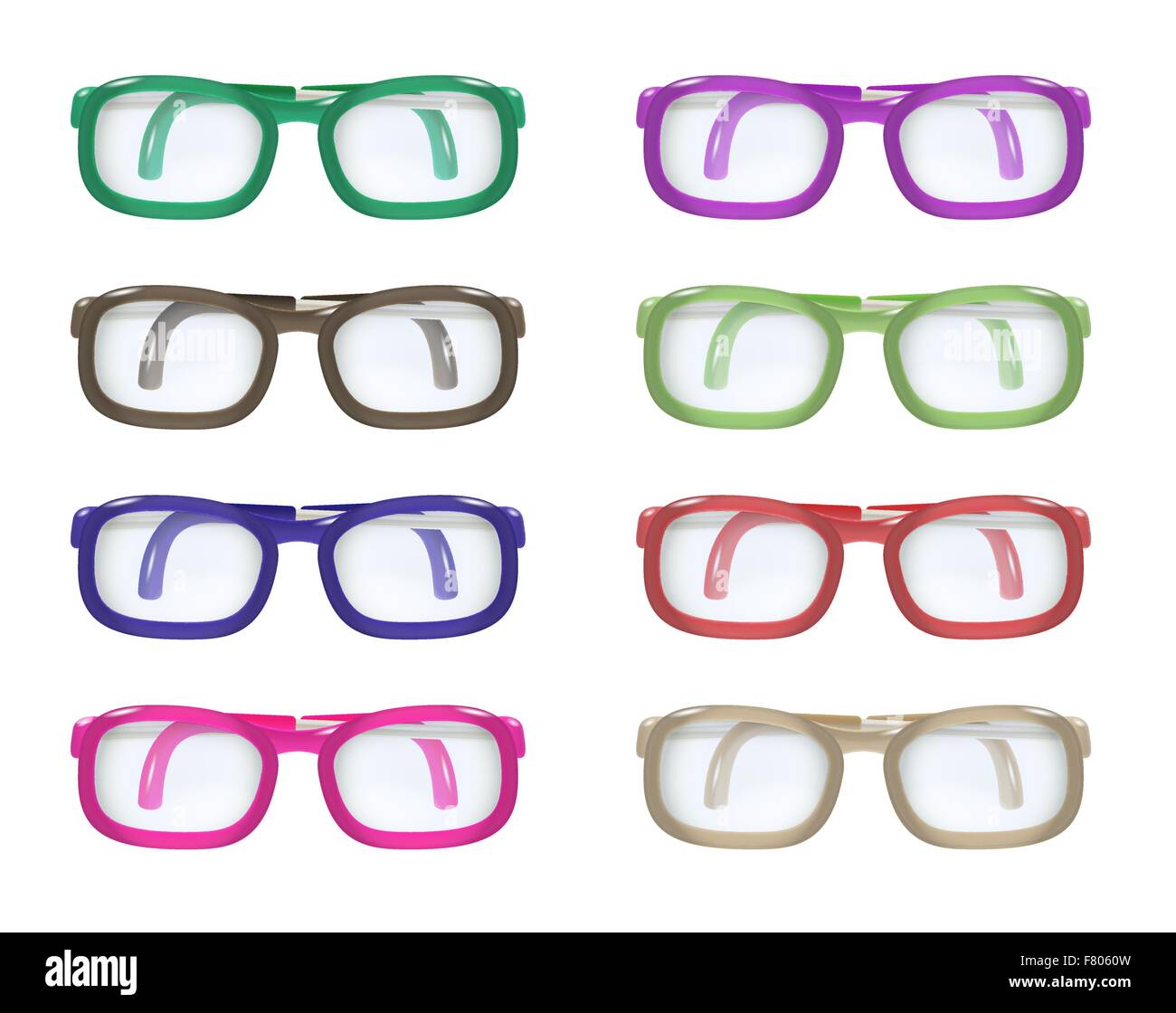 set of color glasses Stock Vector Image & Art - Alamy