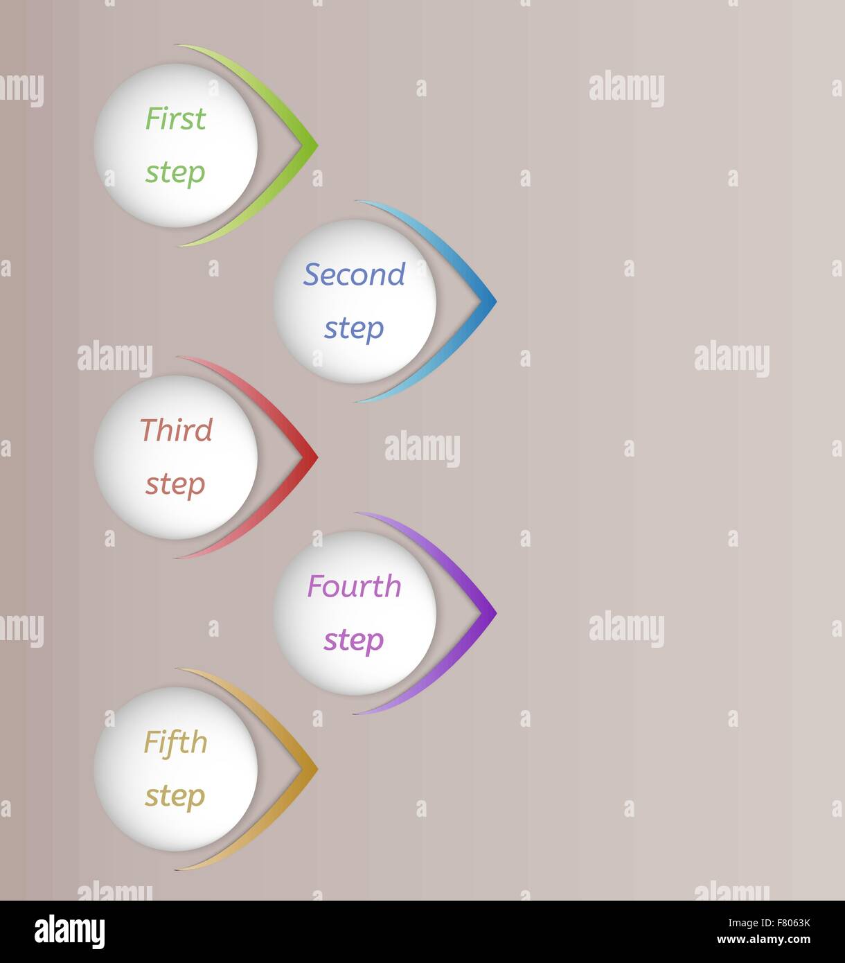 Process chart five steps Stock Vector Images - Alamy