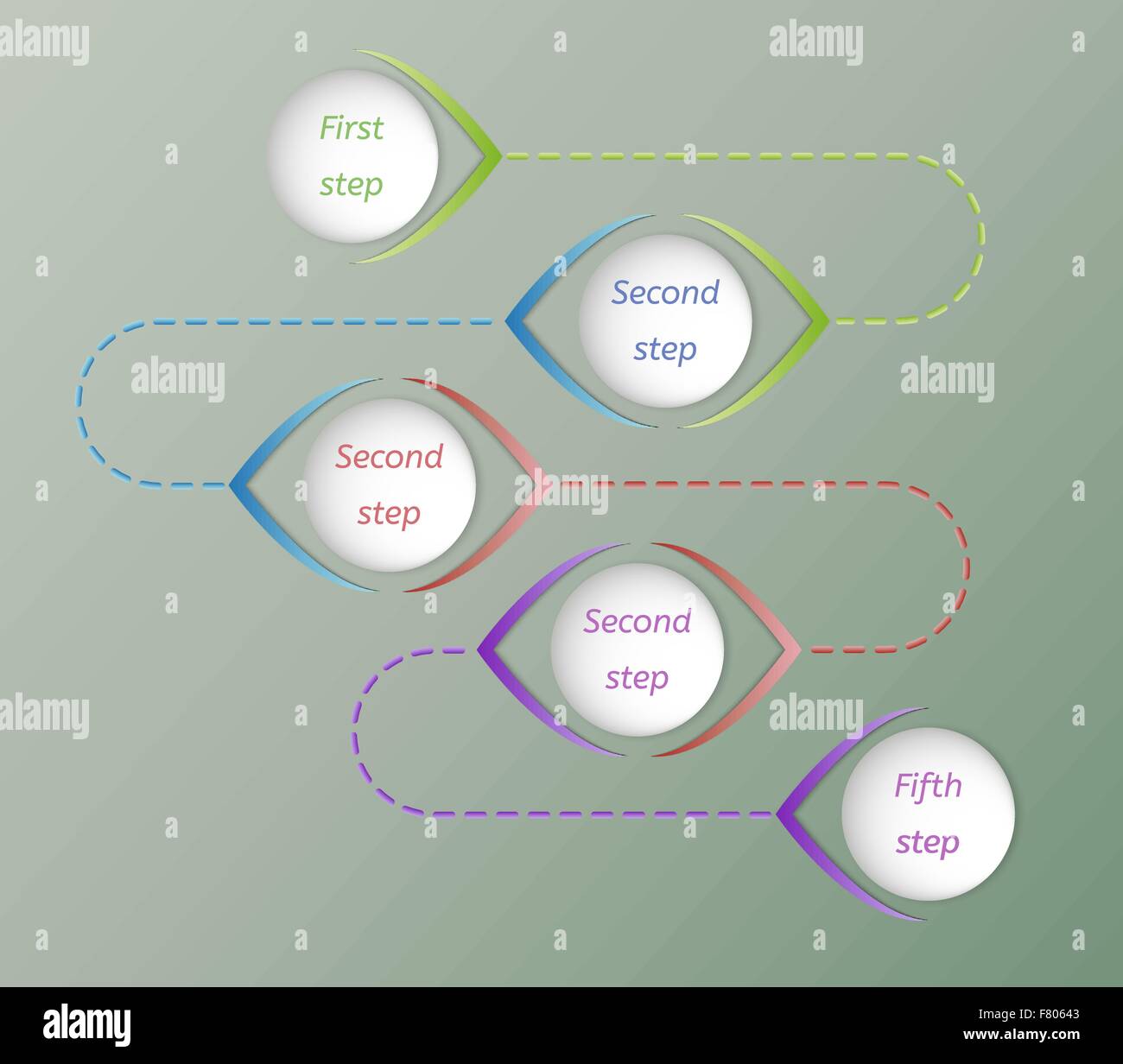 Process chart five steps Stock Vector Images - Alamy
