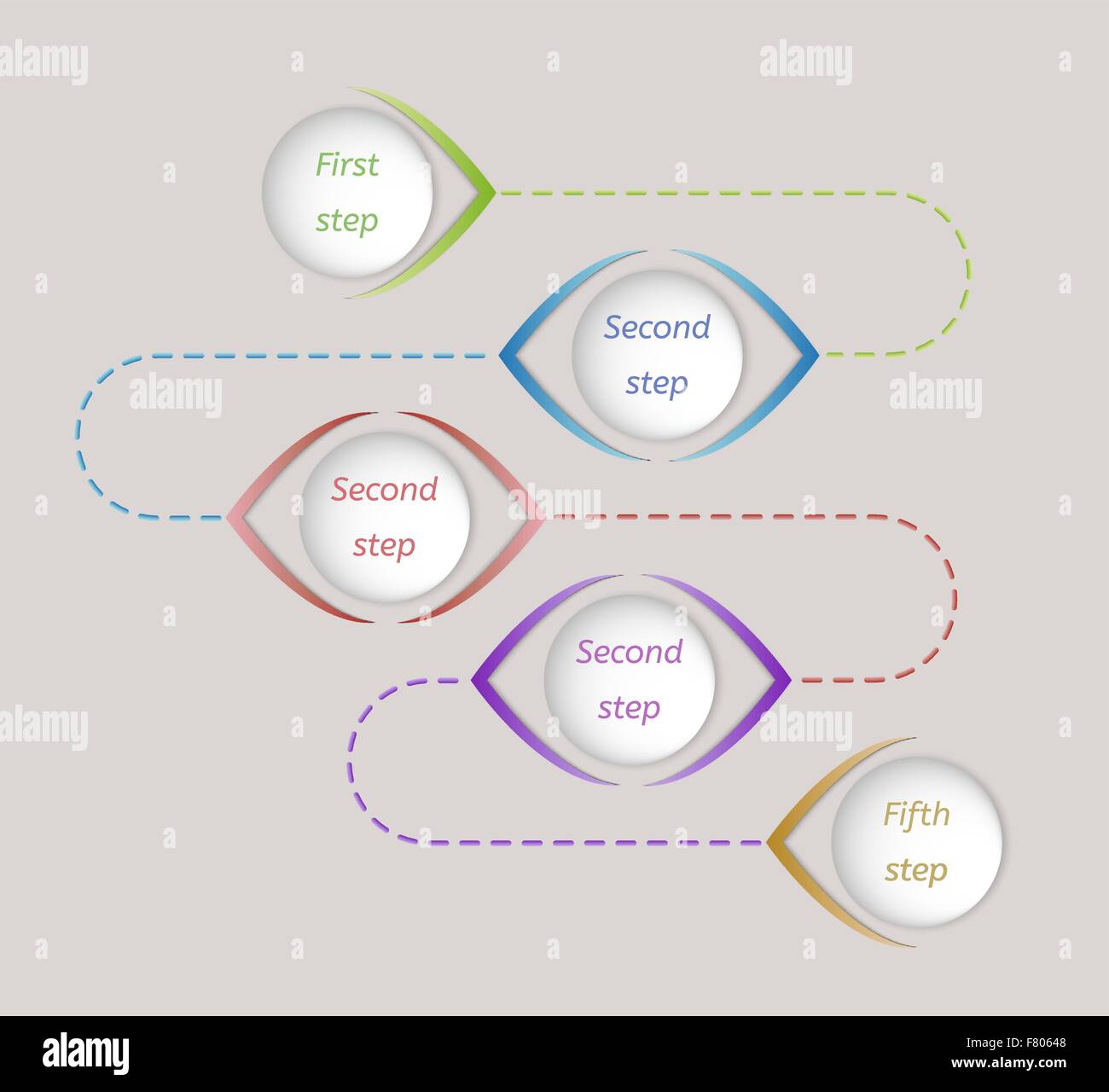 Five options process chart Stock Vector Images - Alamy