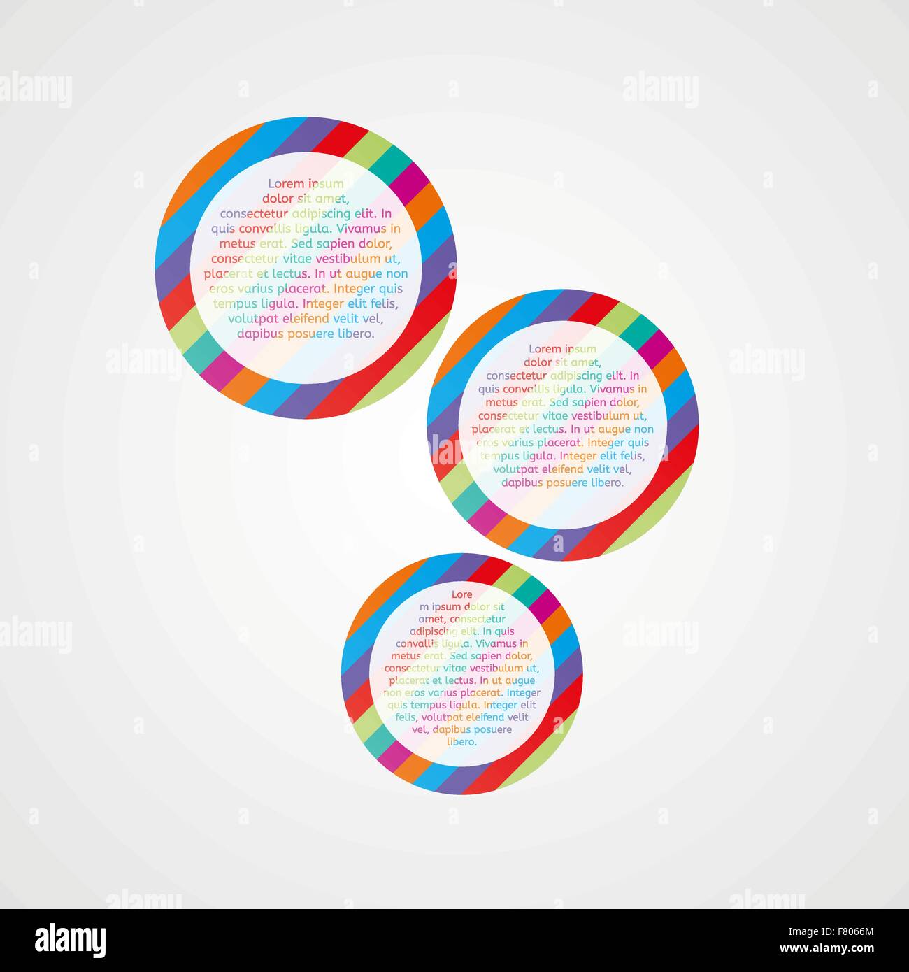 infographics - three color circle panels Stock Vector Image & Art - Alamy