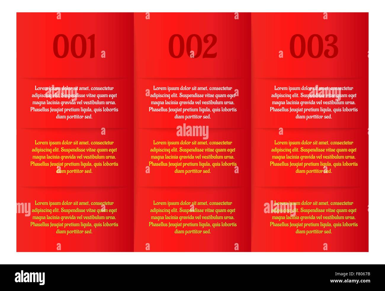 infographics - three red vertical panels Stock Vector Image & Art - Alamy