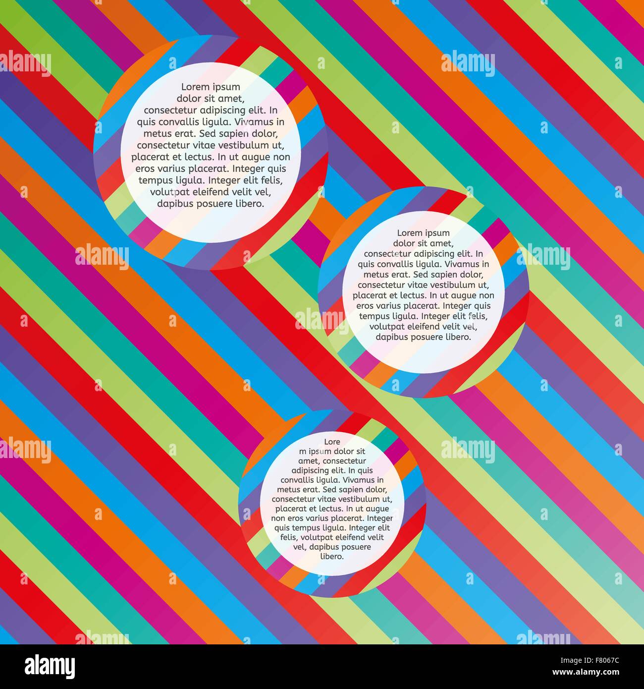 infographics - three color circle panels Stock Vector Image & Art - Alamy