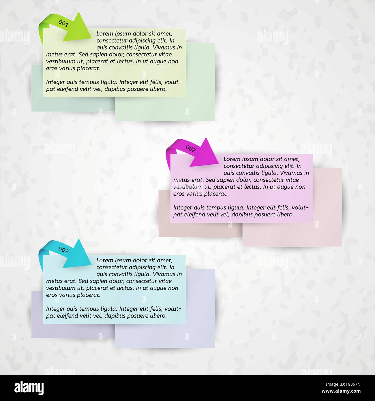 infographics - three color arrows and paper Stock Vector Image & Art ...